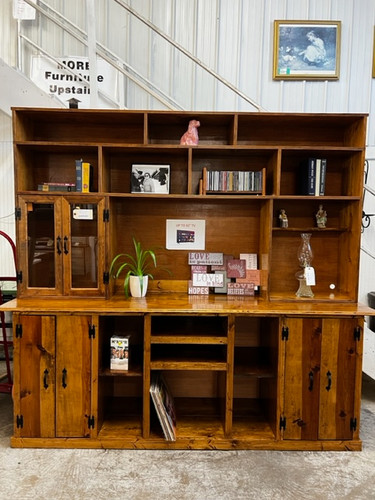 LARGE WOOD DISPLAY/STORAGE CABINET | Consignment Exchange
