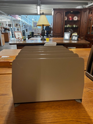METAL DESKTOP FILE SORTER- 5 COMPARTMENT | Consignment Exchange