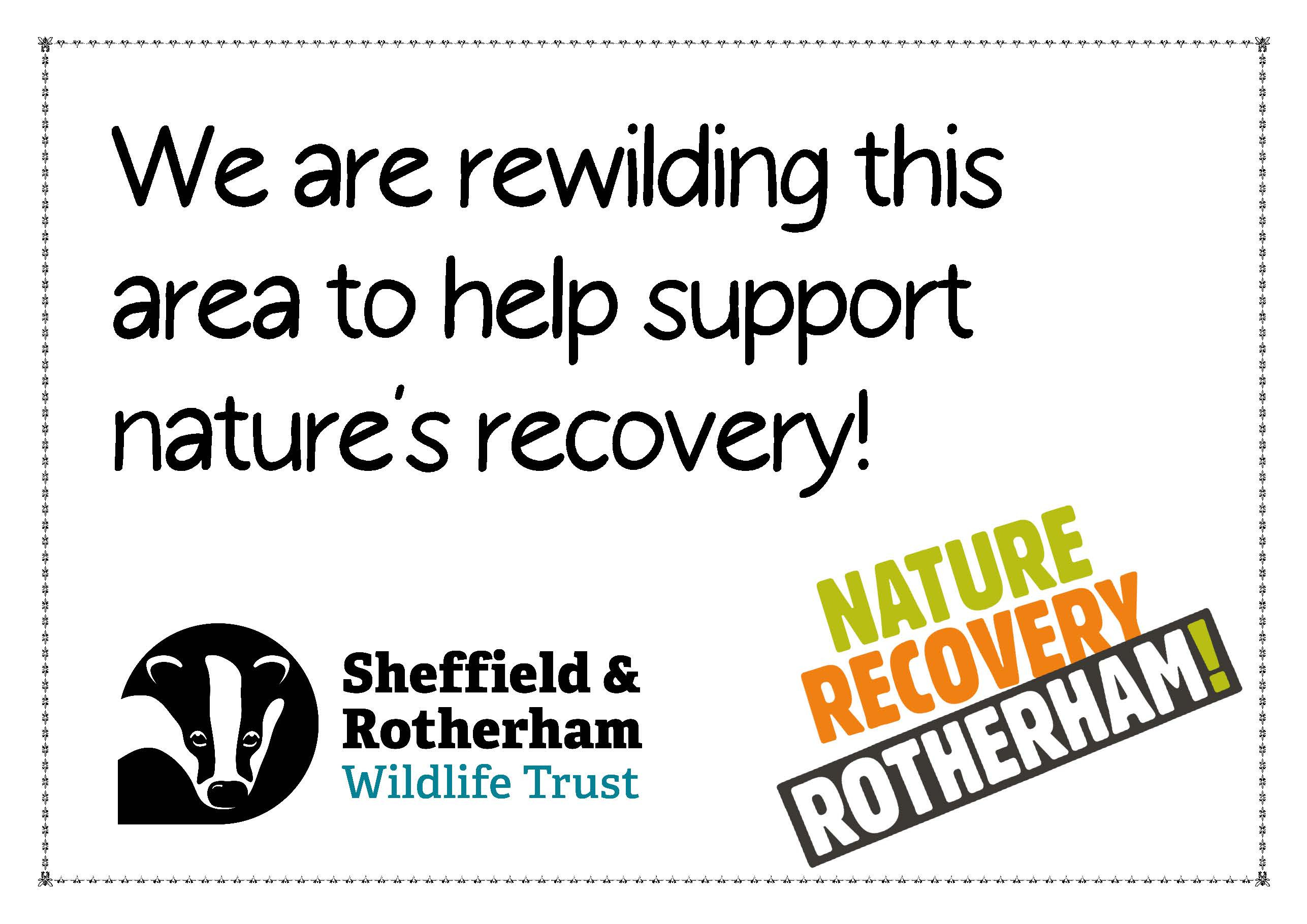 Rewilding - School Sign