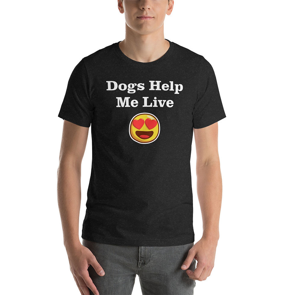 Dogs Help Me Live T-Shirt Dark | Tactical Possum
