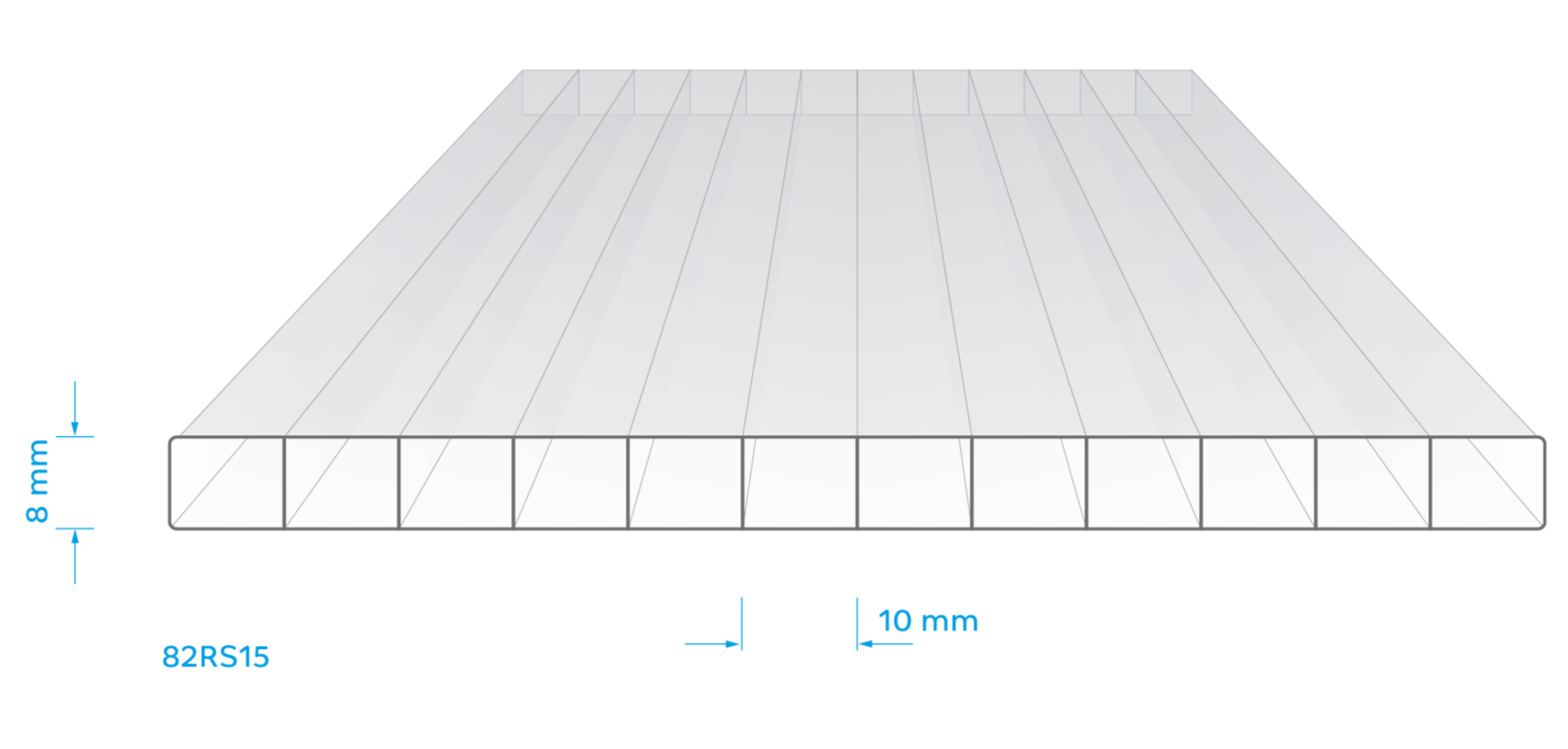 LEXAN THERMOCLEAR PLUS 8 Mm 2 Wall Rectangular Sheet LEXAN THERMOCLEAR PLUS 8 Mm 2 Wall Rectangular Sheet