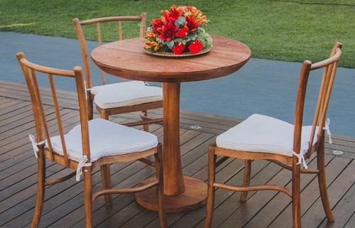 Mesa Tulipa em mad. 0,80 de diâmetro x 0,77 alt. | Suporte Eventos