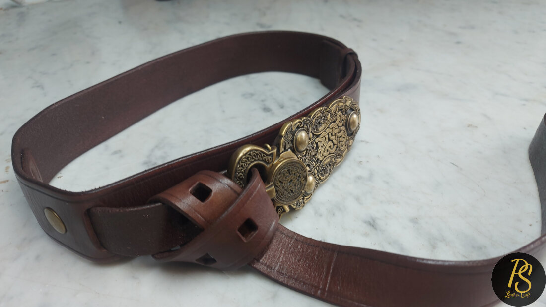Bespoke Leather Anglo-Saxon belt