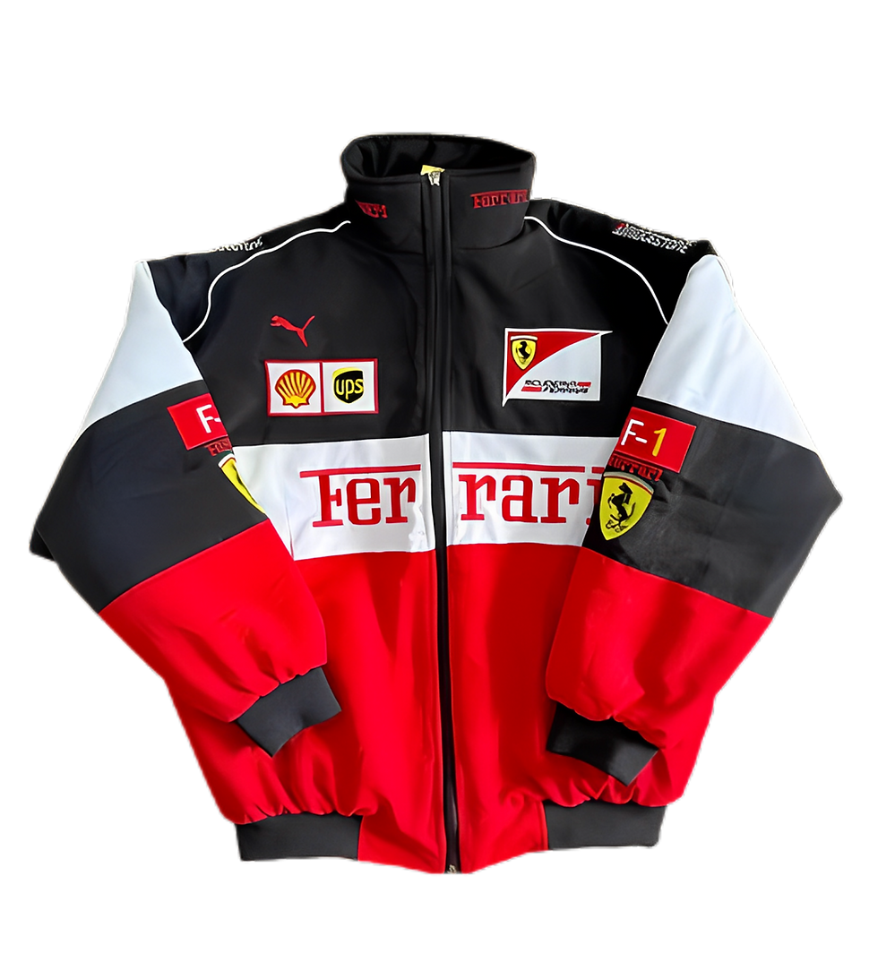 "Timelessracingbrand" Ferrari and Red Bull Jackets.