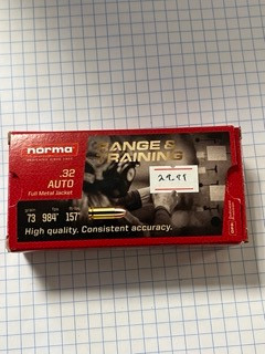 Norma Range and Training .32Auto 73grn. 50rounds | Bonnie Blue Arms Sup