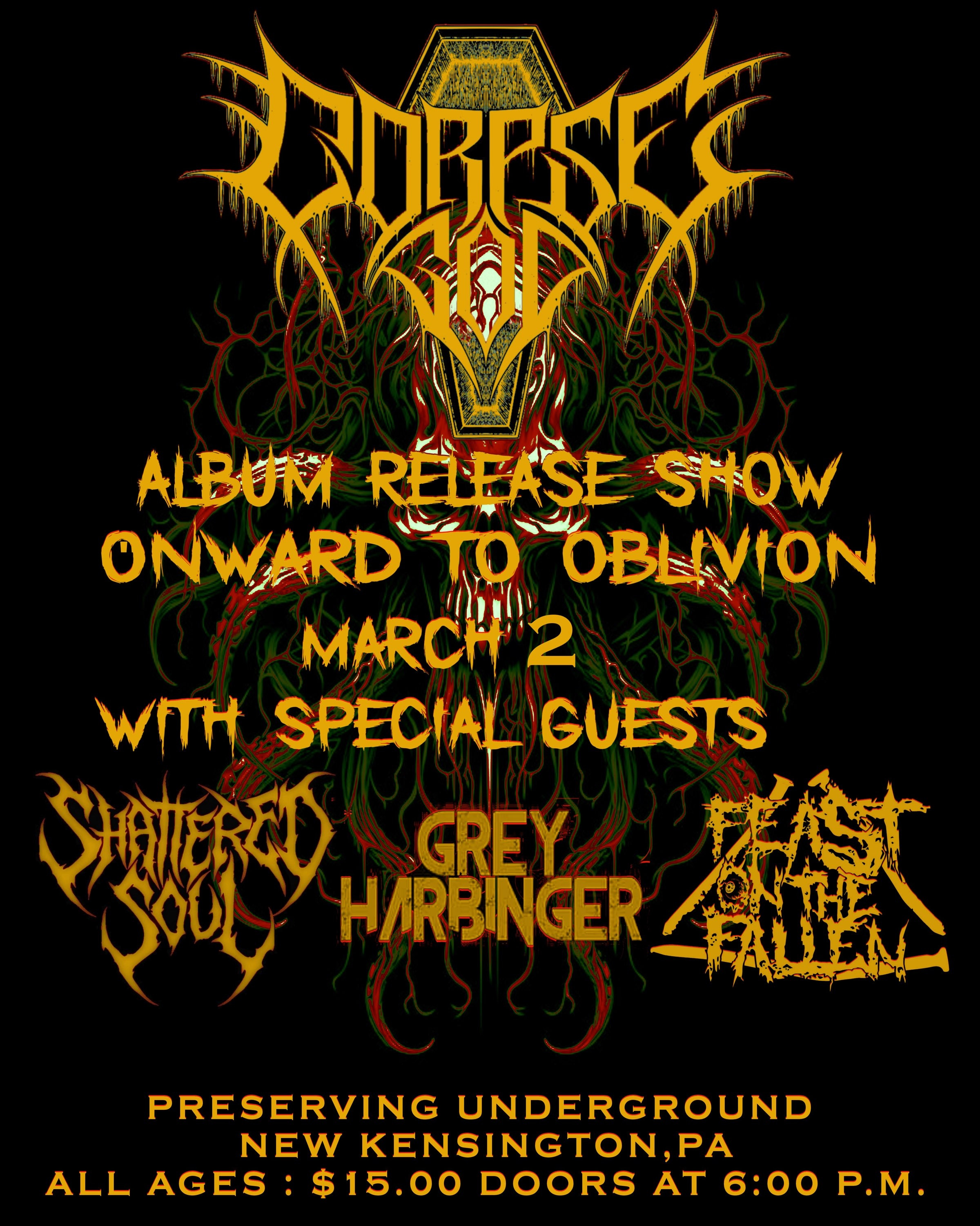 Corpse God "Onward to Oblivion" CD release | Underground