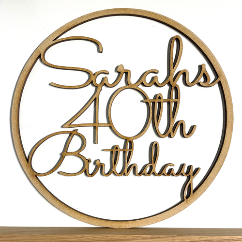 Personalised Wooden Birthday Sign | Orso Woodworking