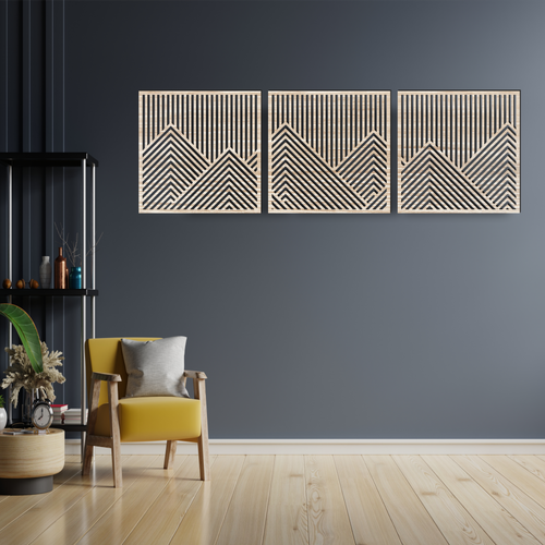 Mountain Range Wall Art | Orso Woodworking