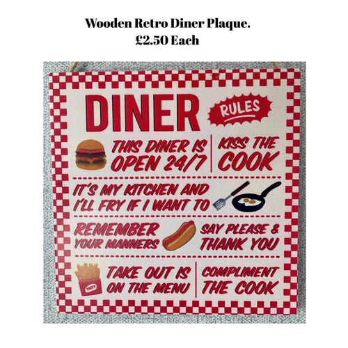 Diner Rules Plaque | Bluebird Gifts