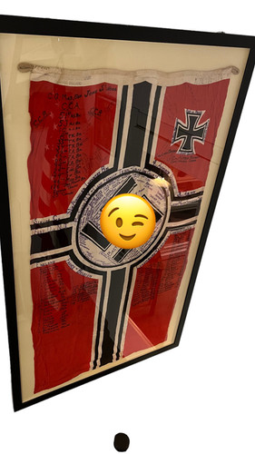 Original German WWII Captured Battle Flag Signed by 4th Armored ...