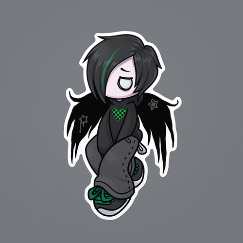 Emo Dark Angel Sticker | scrimsy