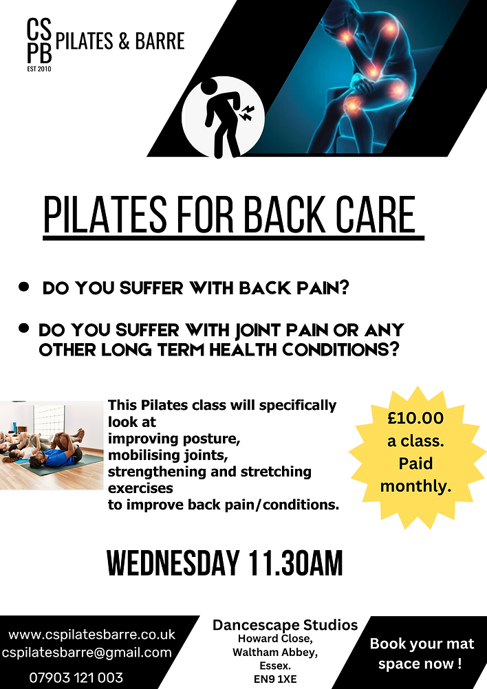Pilates for Back Care | CS Pilates & Barre