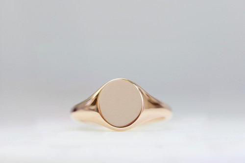 Mini Rose Gold Signet Ring | Antonia Lawes