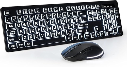 Wireless Keyboard and Mouse - Large Print Wireless Keyboard | Kiah Haat