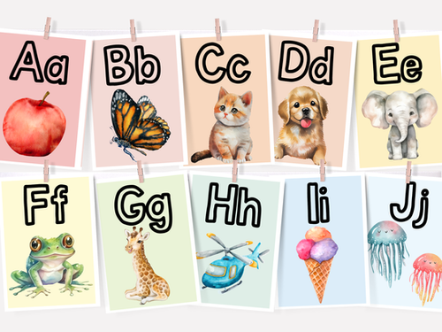 Alphabet Flash Cards | The Giggle Garden