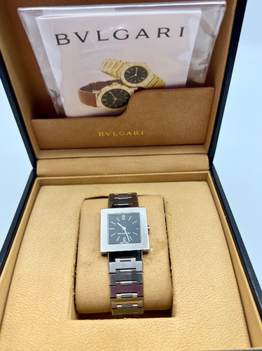 Bvlgari square black face watch | Lustre Boutique LLC