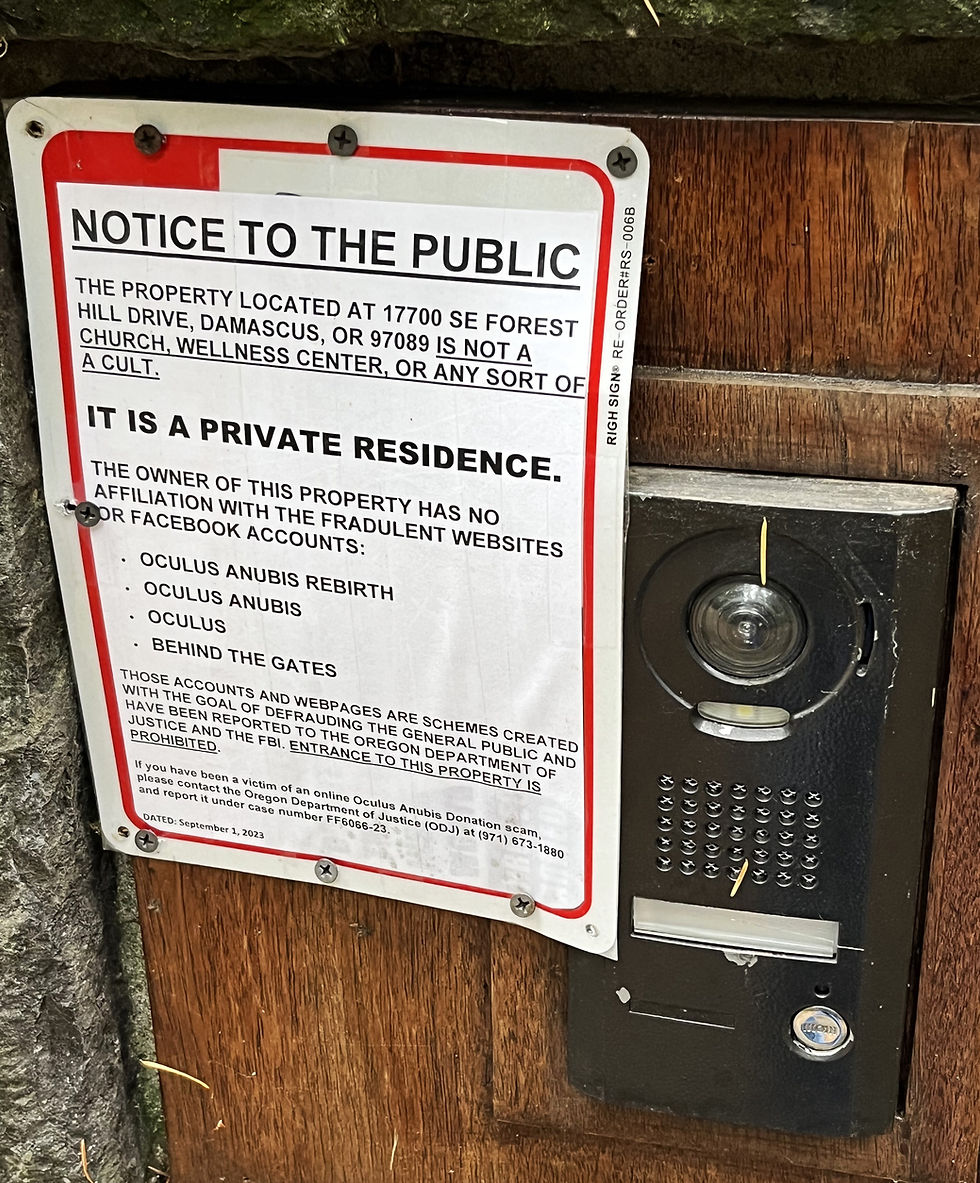 Oculus Anubis Damascus Oregon