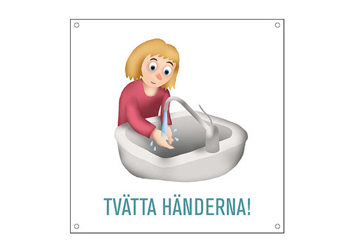 SKYLT: Tvätta händerna | Barnlivräddning