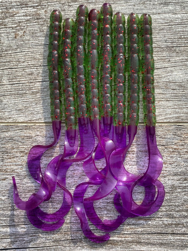 7.5” CORE SHOT CURL TAIL WORMS -KING MAKER | Ramsey Baits