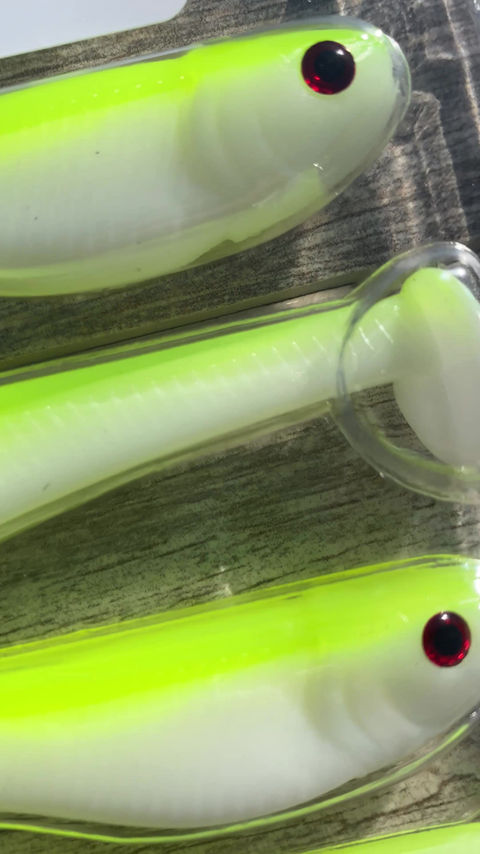 RBA PRECISION SWIM BAITS - Chartreuse /White | Ramsey Baits