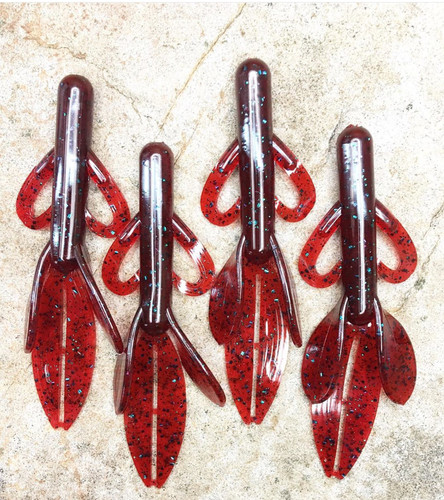 4" SUPER BACON - RED BUG WITH GREEN FLAKE | Ramsey Baits