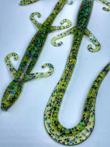 8" TAPERED CURL TAIL LIZARDS - WATERMELON CANDY | Ramsey Baits
