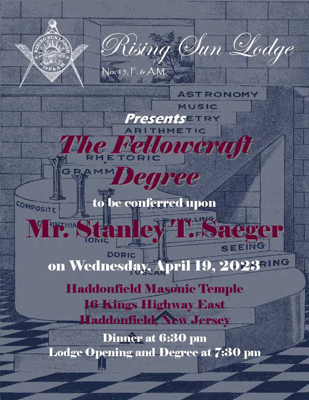 The Fellowcraft Degree | Rising Sun Lodge 15