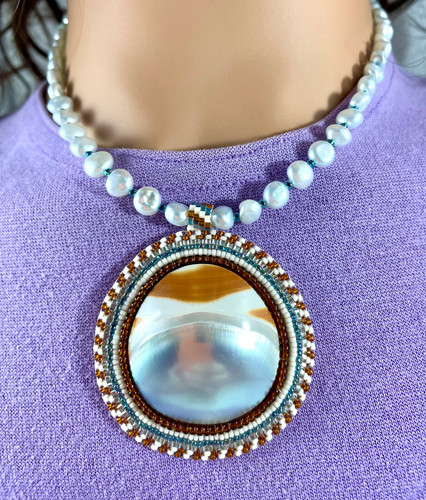 Callista Shell Necklace | stonecropbeadworks