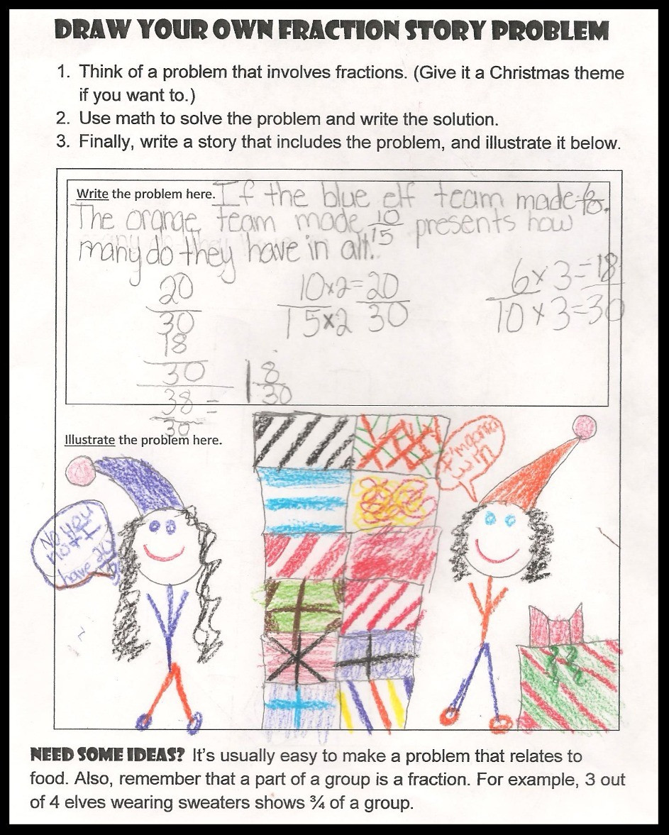 Creating Fraction Story Problems Creating Fraction Story Problems