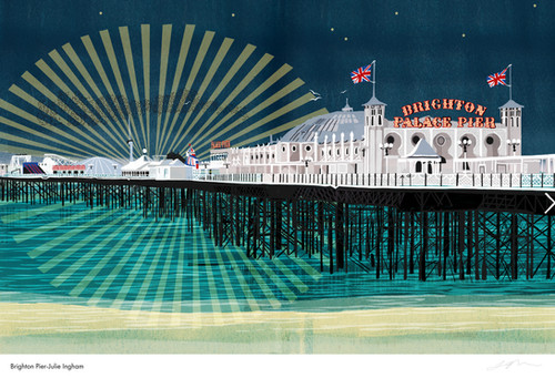 Brighton Pier Print (unframed) by DesignbyJulieIngham