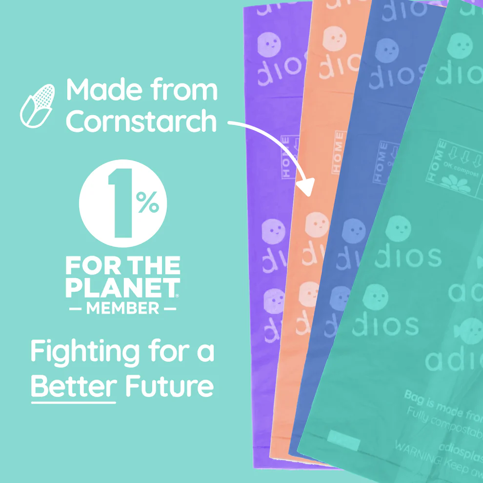 Compostable Adios Poo Bags With Handles | Husky Tails UK