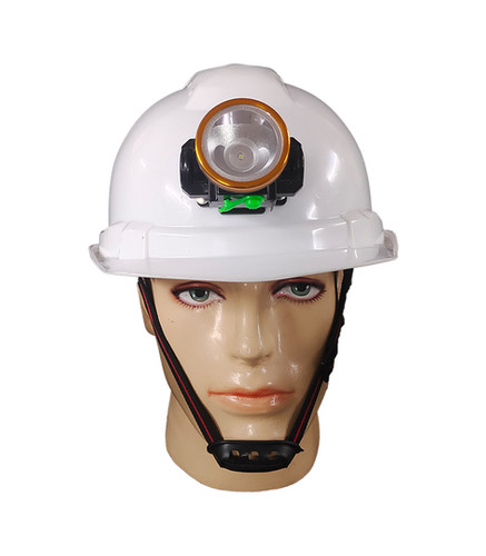 Lumen Safety Helmet with LED Rechargeable Headlamp (White) | Innosafe