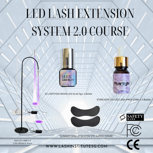 White LED Lash Extension System Eyelash Course (1: 2 Training ...