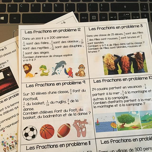 Problèmes de fractions