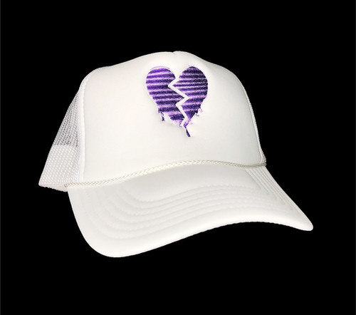 Custom white trucker hat | Heartless clothing