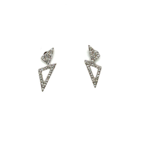 Diamond Triangle Studs | Johnson's Custom