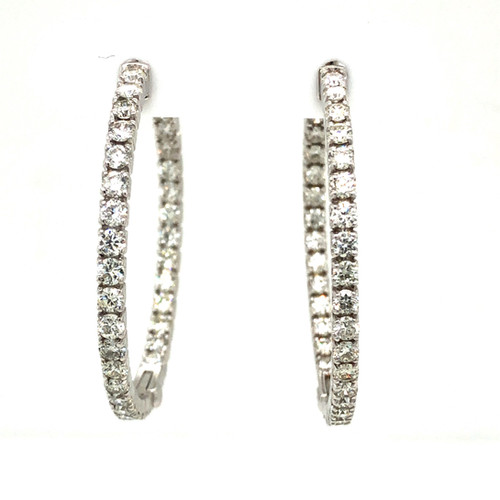 Inside Out Diamond Hoops | Johnson's Custom