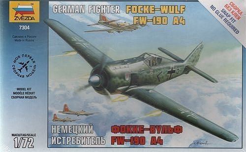 Zvezda, WWII German Fighter Focke-Wulf Fw-190 A4 | Marna Hobbies 6