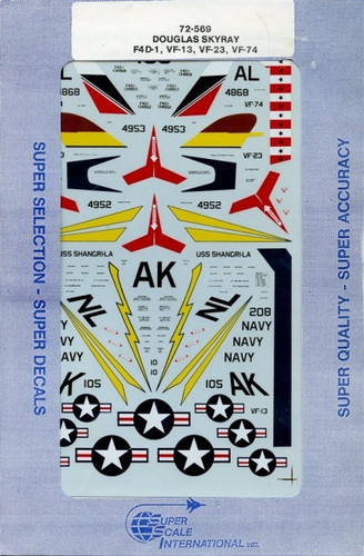 SuperScale International Decals, Douglas Skyray F4D-1 VF-13, VF-23, VF ...