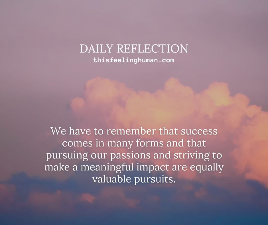 Daily Reflection - Redefining Success: Embracing Your Calling and ...