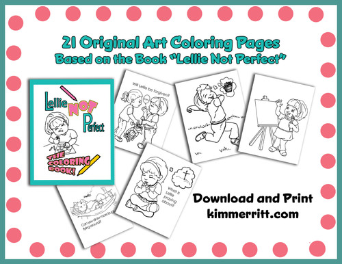 Lellie Not Perfect Coloring pages | Kim Merritt Art
