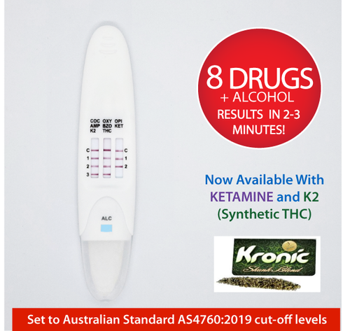 Onsite Saliva Swipe 8 Advanced + Alcohol (OD-201) Box of 25 tests ...