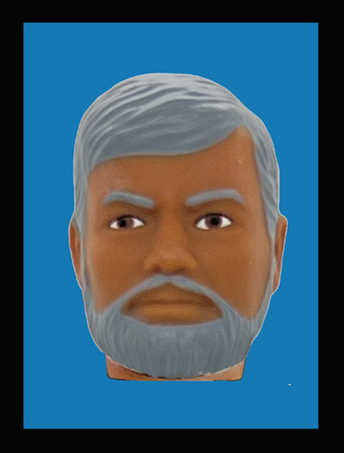 1/9 Adventure Command “Commander” (grey) Head | White Elephant Toyz