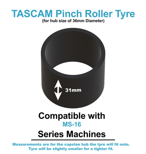 Tascam Pinch Roller Tyre - MS-16 - 36mm Hub Size | Oddbits
