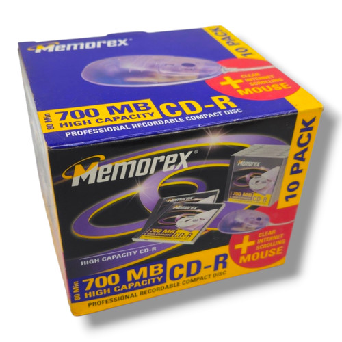 Memorex CD-R 700MB - Pack of 10 - Includes Original Mouse | Oddbits