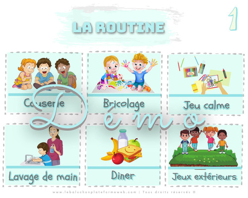 Horaire de la journée - routine visuelle | Milieu de garde - petite ...