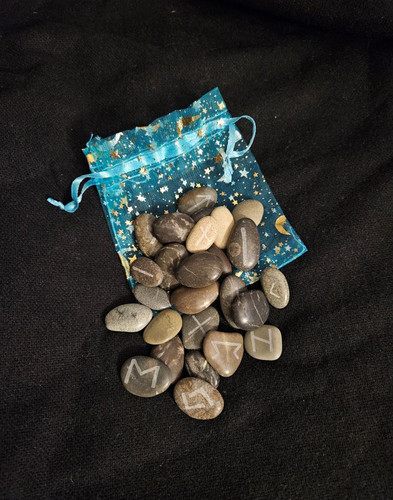 River Rock Rune Set with Symbol Sheet | Crystal Shop