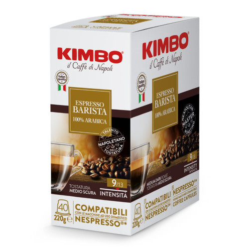 40 CAPSULES CAFE BARISTA MARQUE KIMBO 100% ARABICA COMPATIBLES ...