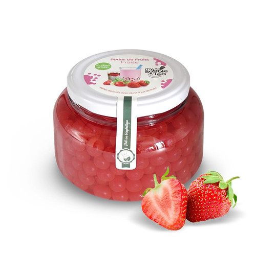 PERLES DE FRUIT FRAISE BUBBLE TEA | LA CAPSULE ITALIENNE