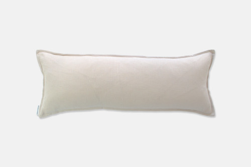 Oxford Linen Lumbar Feather Cushion - Bone | Miller & Chalk